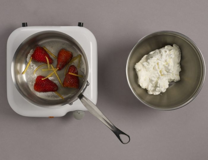 Recette de dessert : Fraises au sucre par le chef Samuel Desjobert