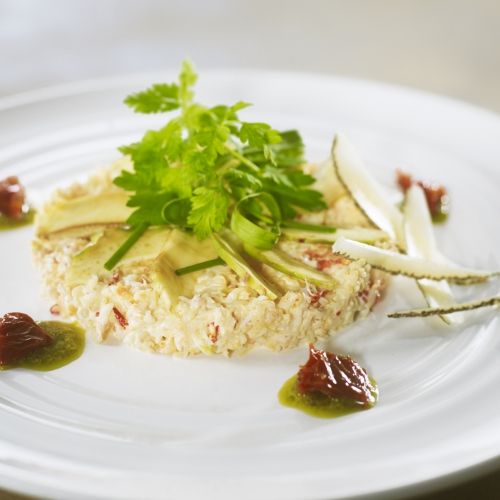 Recette de chair de crabe, artichaut au pecorino